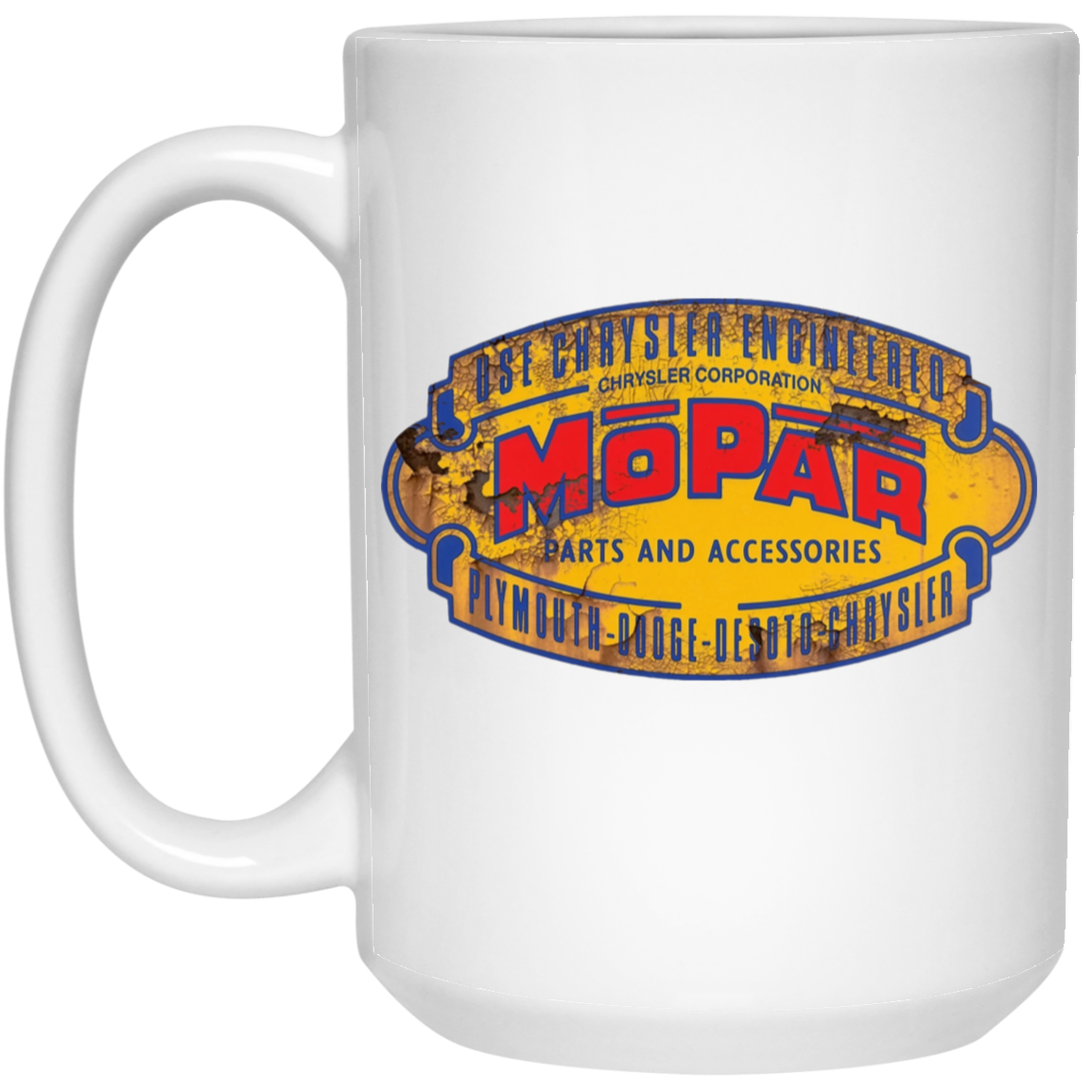 Premium Mopar Parts 15oz White Mug – GYC Merch Store